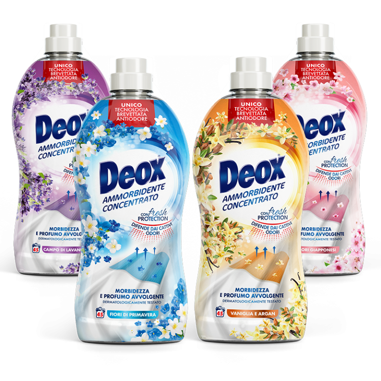 Deox - Detergenti lavatrice e ammorbidenti con formula anti-odore brevettata